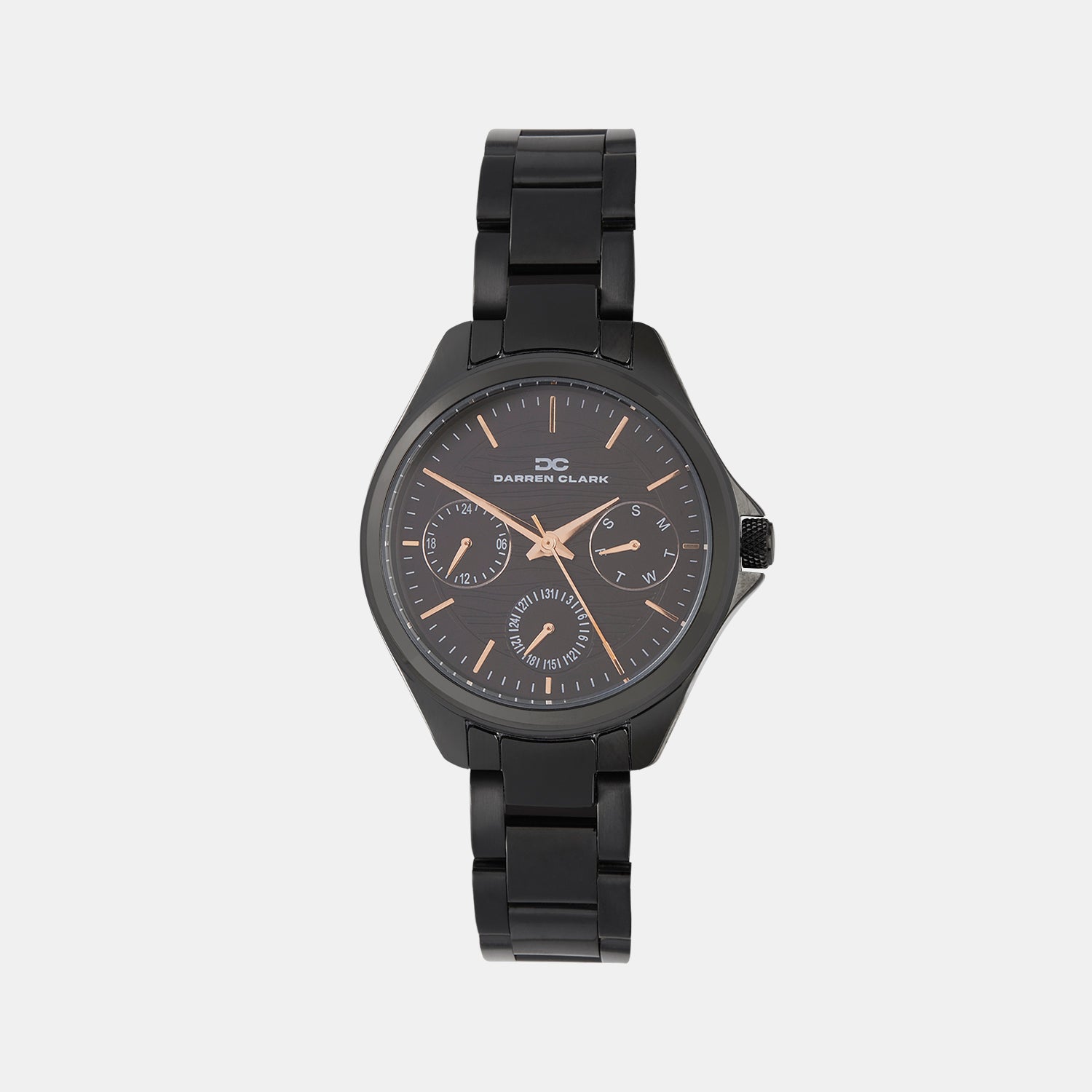 Darren Clark Women Quartz Black Dial Analog Metal Watch 2012F-M0404 ...