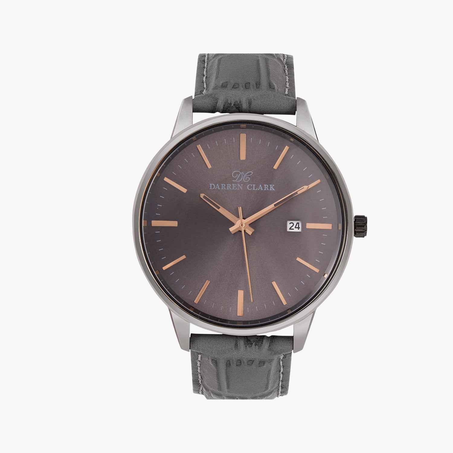 Darren Clark Men Quartz Grey Dial Analog Leather Watch 1001I-L0404 ...