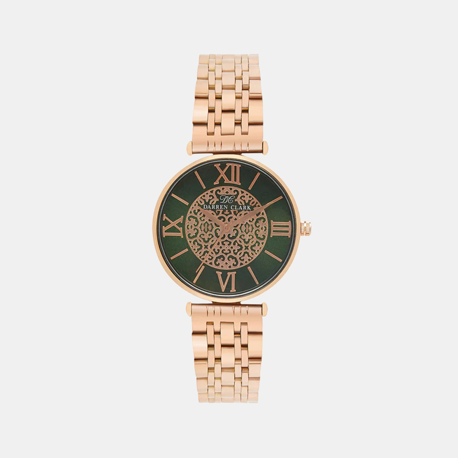 Darren Clark Women Quartz Green Dial Analog Metal Watch 2002C-M0314 ...