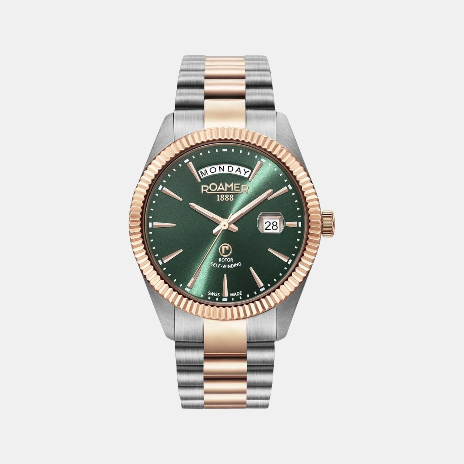 Roamer Primeline Daydate Men Green Watch 981662 47 75 90 – Just In Time