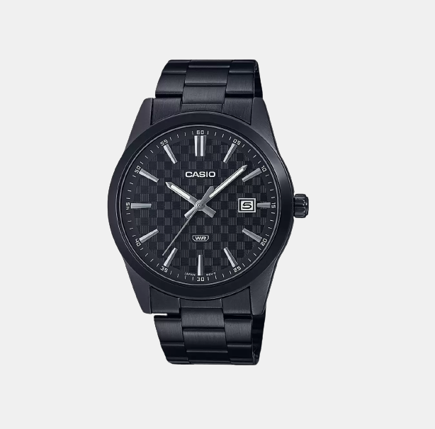 Casio Enticer Men Quartz Black Dial Analog Stainless Steel Watch A2090 ...