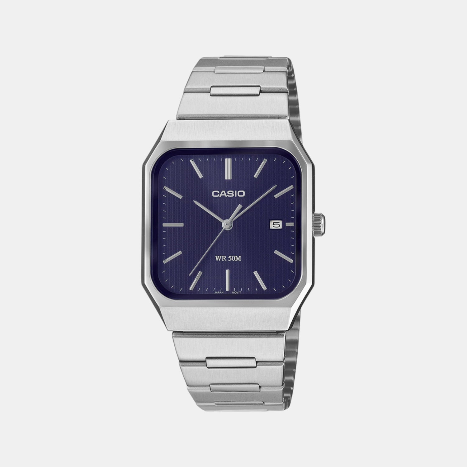 Casio Enticer Men Quartz Blue Dial Analog Stainless Steel Watch A2466 ...