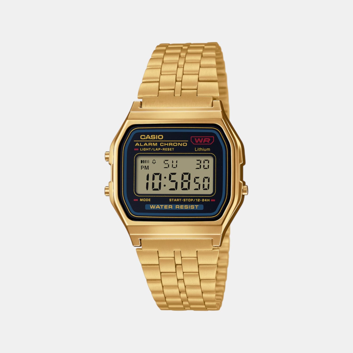 Casio Vintage Men Black Stainless Steel Watch D162 – Just In Time