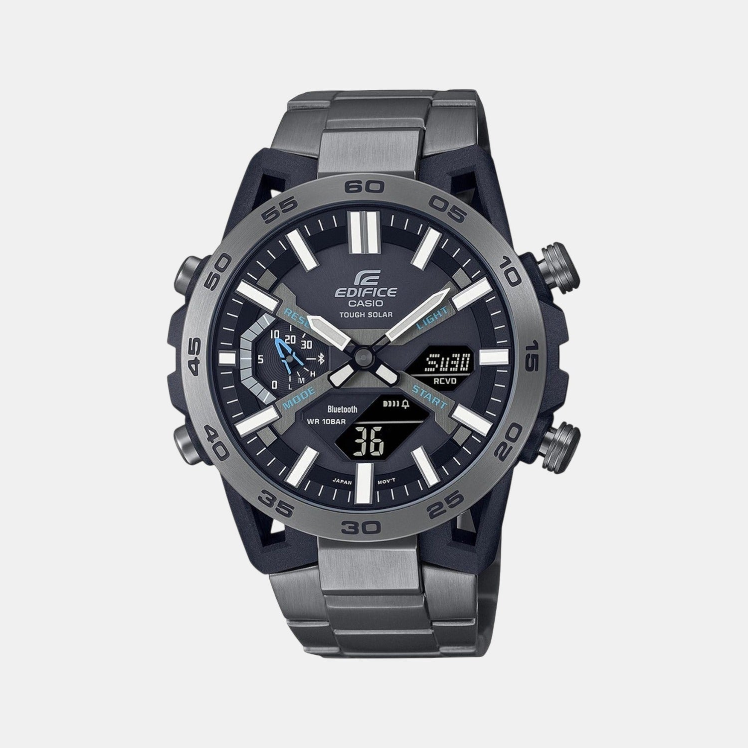 Casio Edifice Men Grey Stainless Steel Watch ED565 – Just In Time