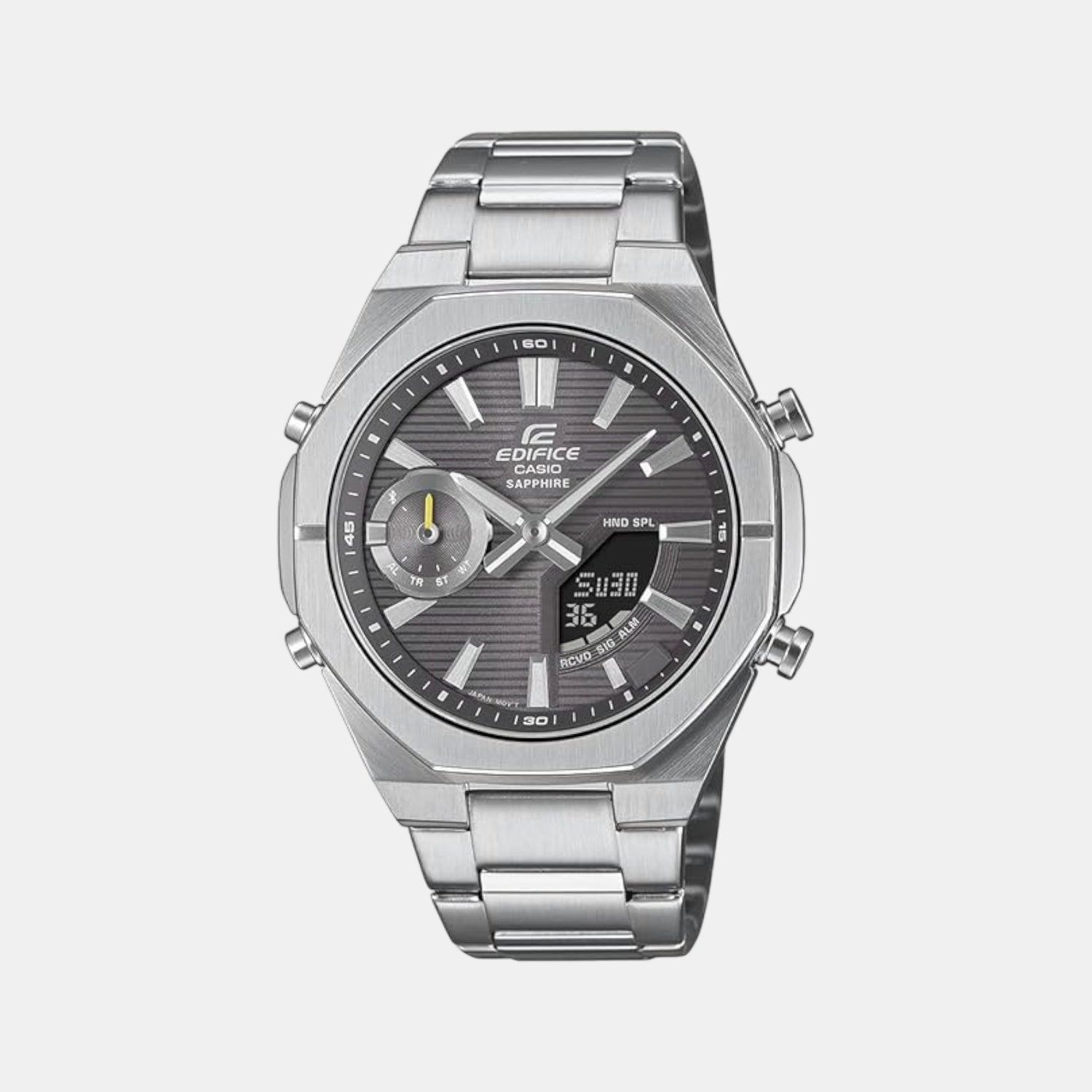 Casio Edifice Men Grey Stainless Steel Watch ED650 – Just In Time