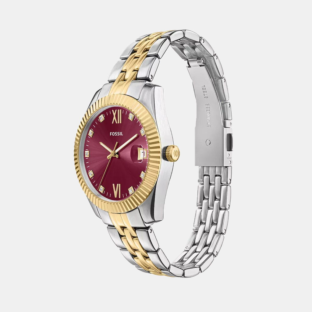 Fossil Scarlette Women Pink Stainless Steel Watch ES5461 – Just In Time