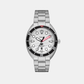 Fossil Breaker Men Quartz White Dial Analog Stainless Steel Watch ...