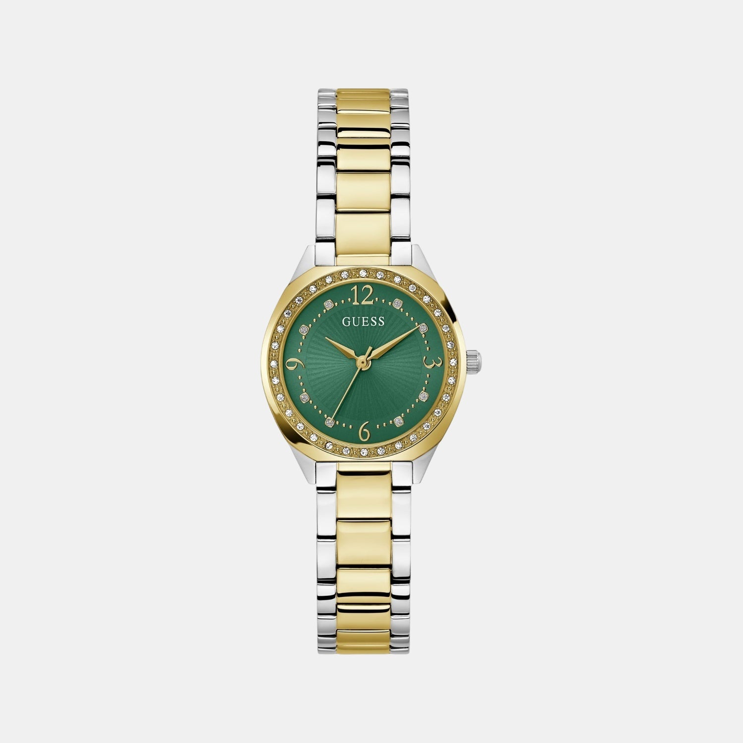 Guess Dress Women Green Stainless Steel Watch GW0767L4 – Just In Time