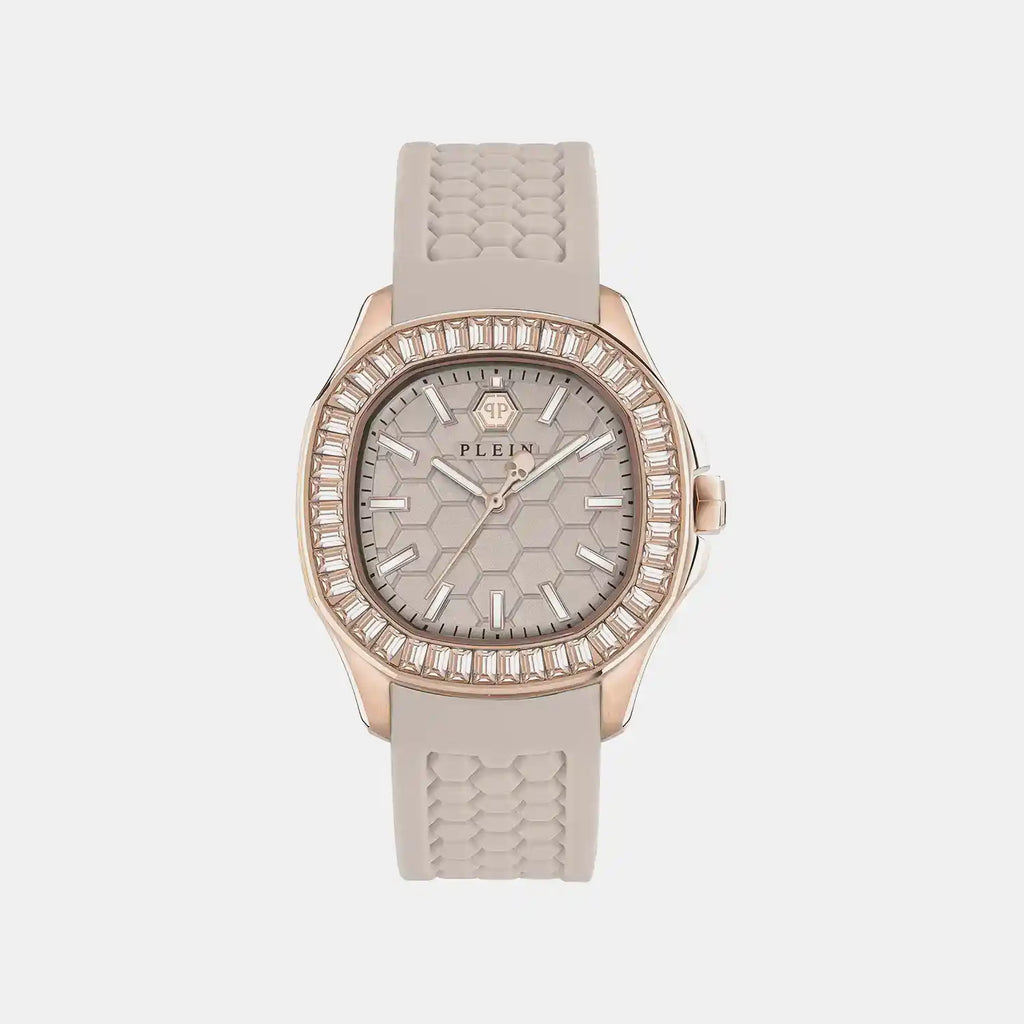 Spectre Women Quartz Beige Dial Analog Silicone Watch PWTAA0423 – Just ...