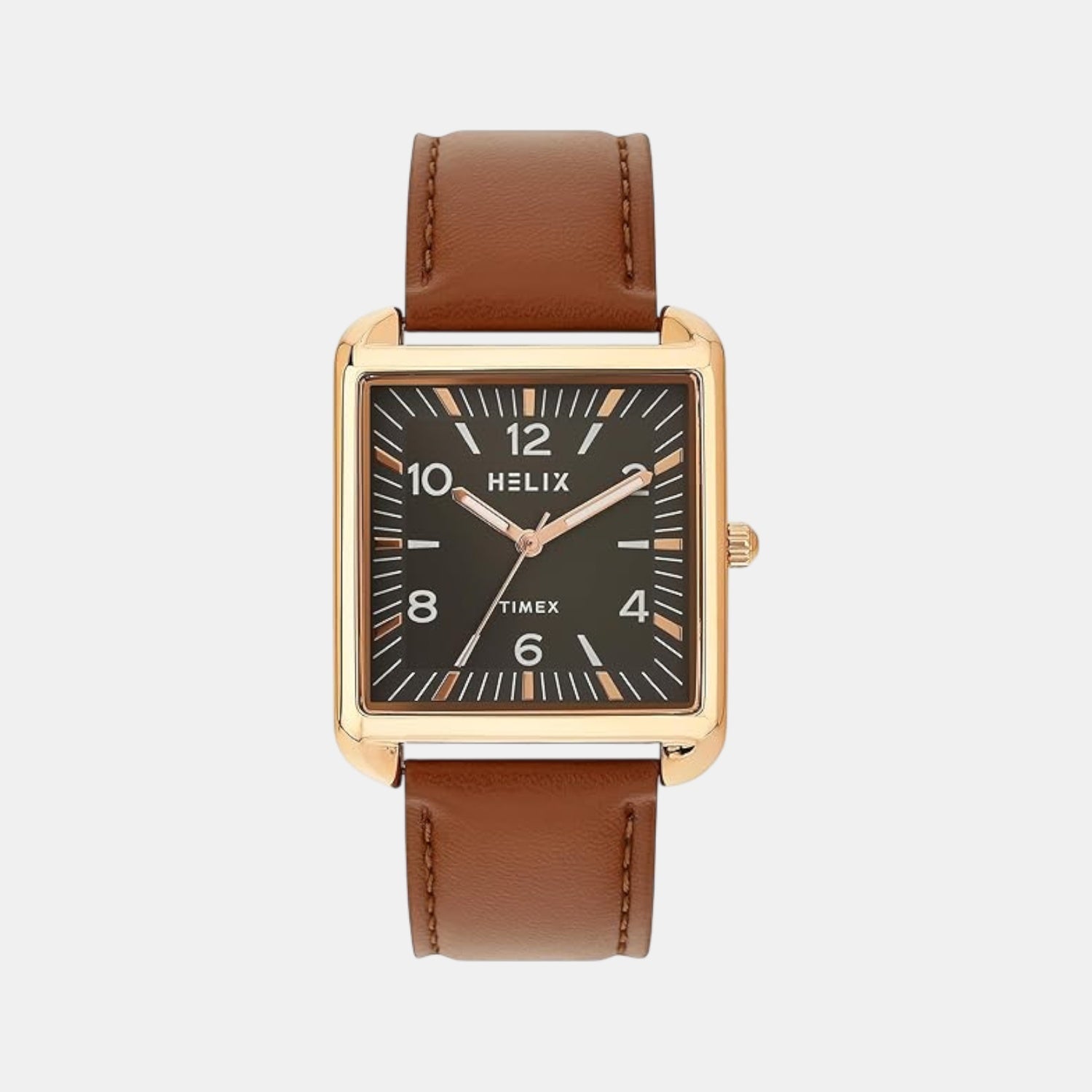 Helix Men Quartz Grey Dial Analog Leather Watch TW064HG02T – Just In Time