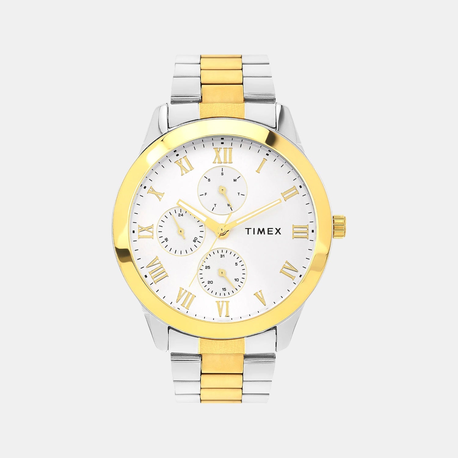 Timex Fashion Men Quartz Silver Dial Multi-Function Stainless Steel ...