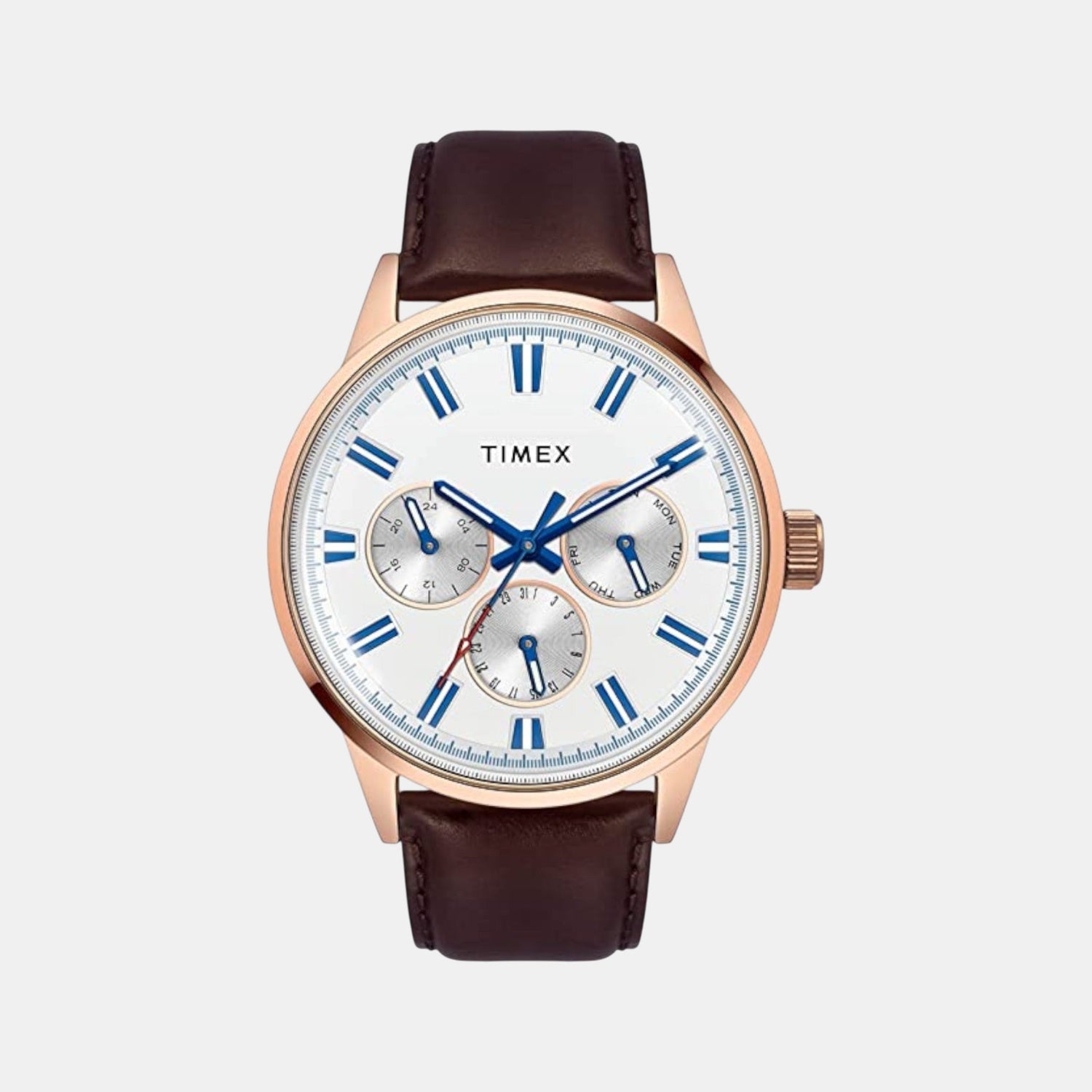 Timex Fashion Men White Leather Watch TWEG19908 – Just In Time