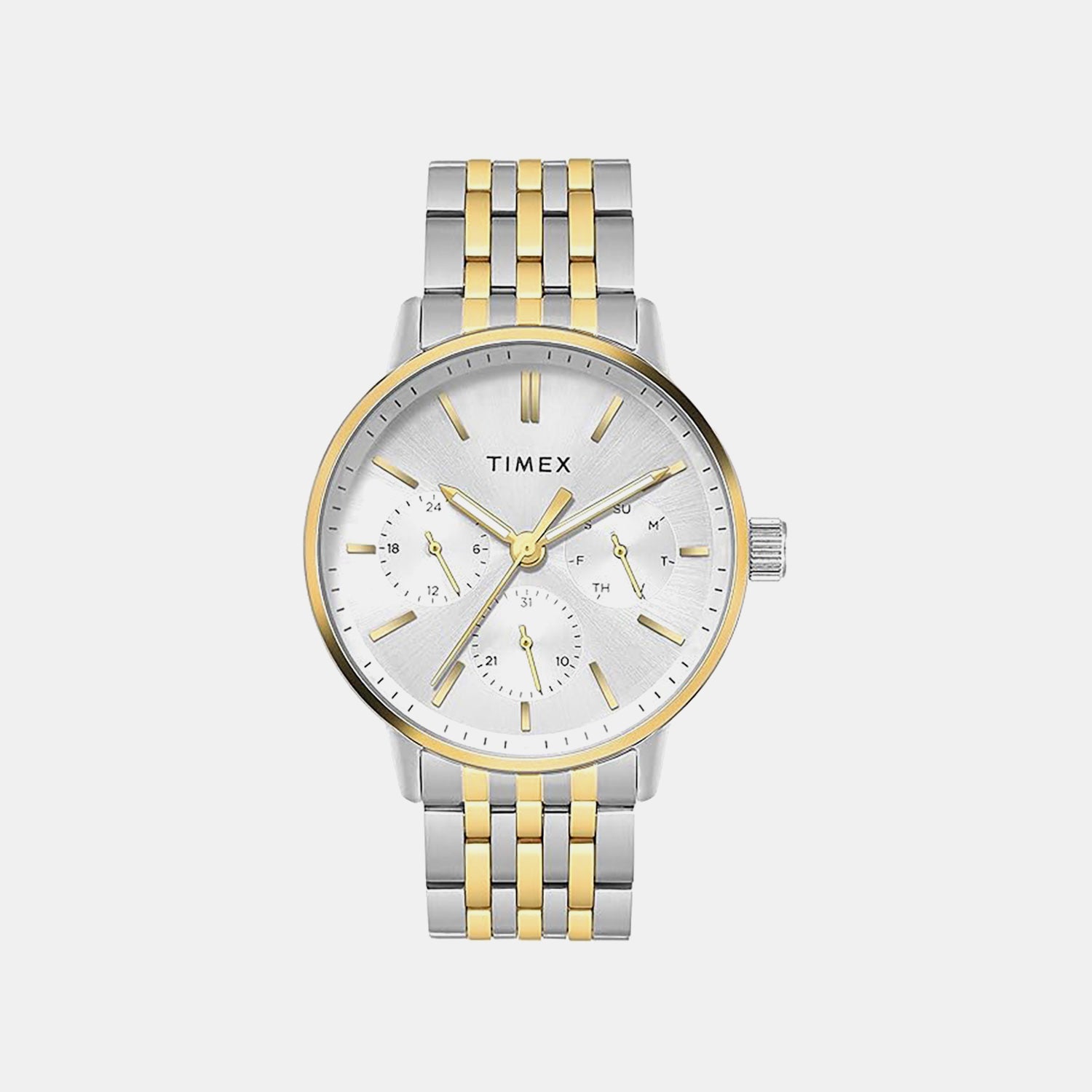 Timex Fashion Men Quartz Silver Dial Multi-Function Stainless Steel ...