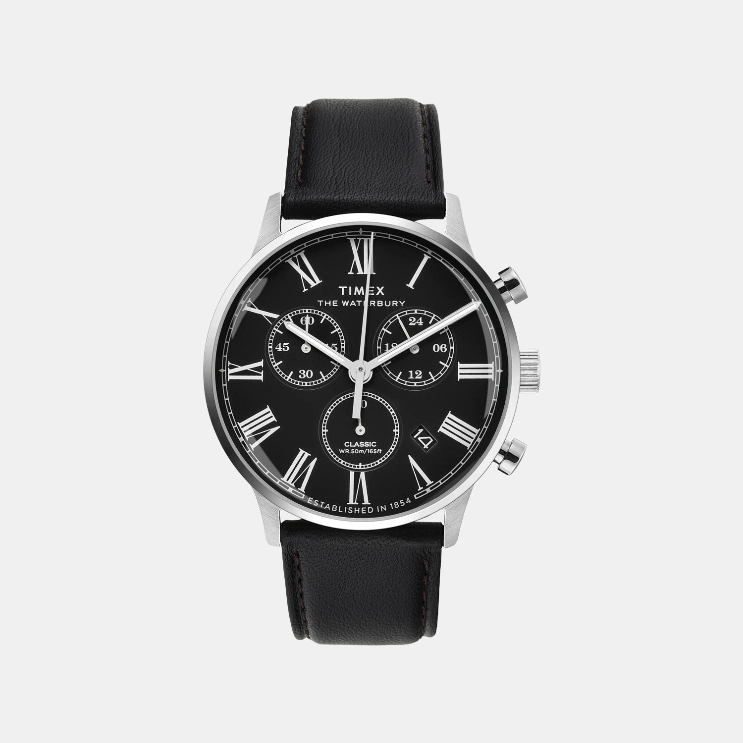 Timex Waterbury Men Black Chronograph Watch TWEG26602 – Just In Time
