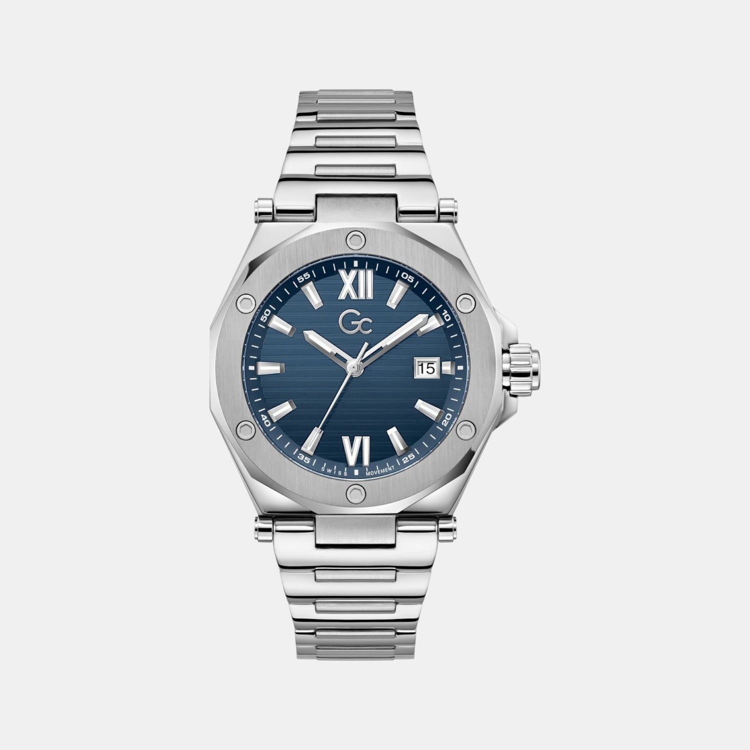 GC Gc Dress Men Blue Stainless Steel Watch Z67001G7 – Just In Time