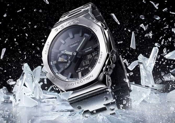 Casio Enticer Men Quartz White & Blue Dial Multi-Function Stainless ...