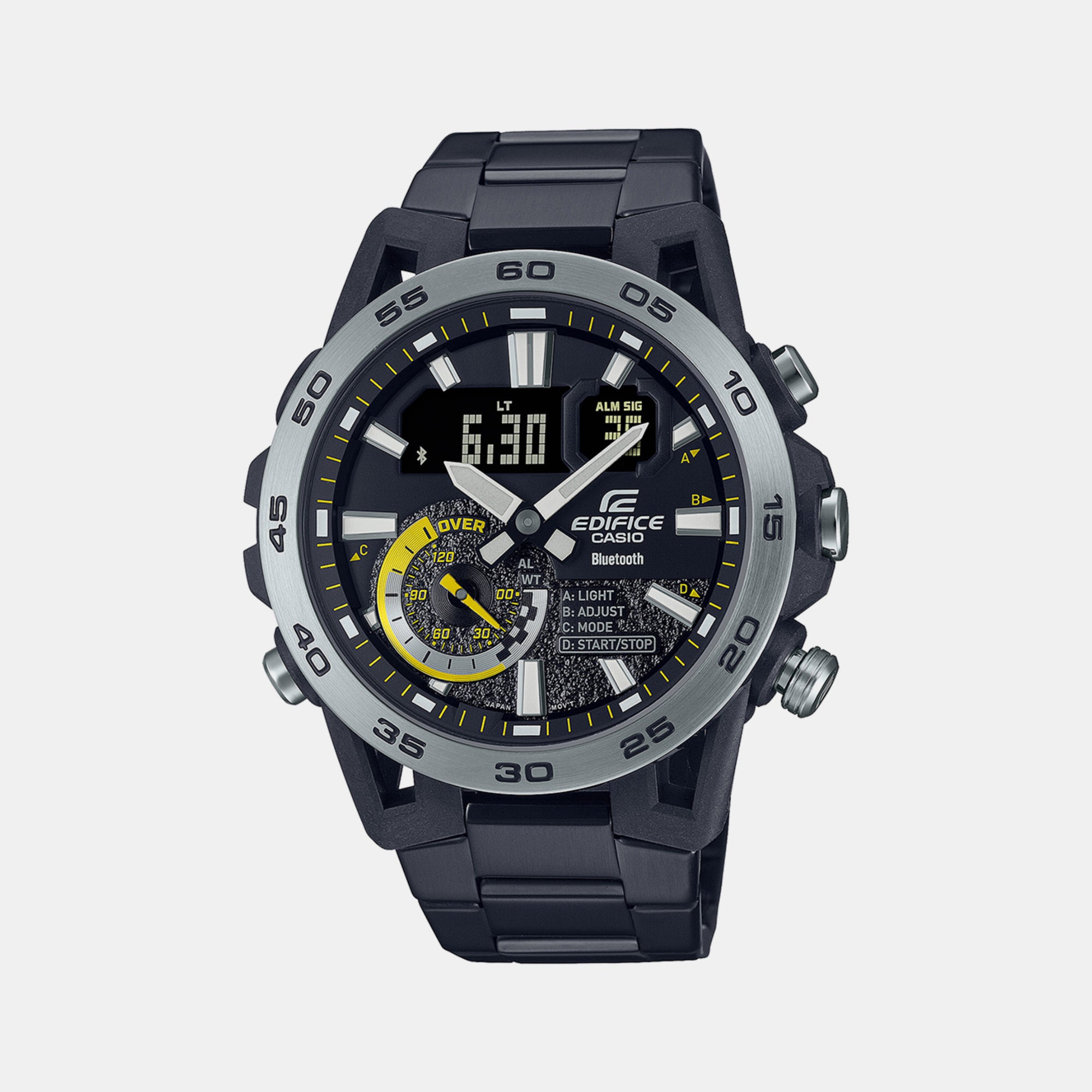 Casio Edifice Men Quartz Black Dial Analog-Digital Stainless Steel ...