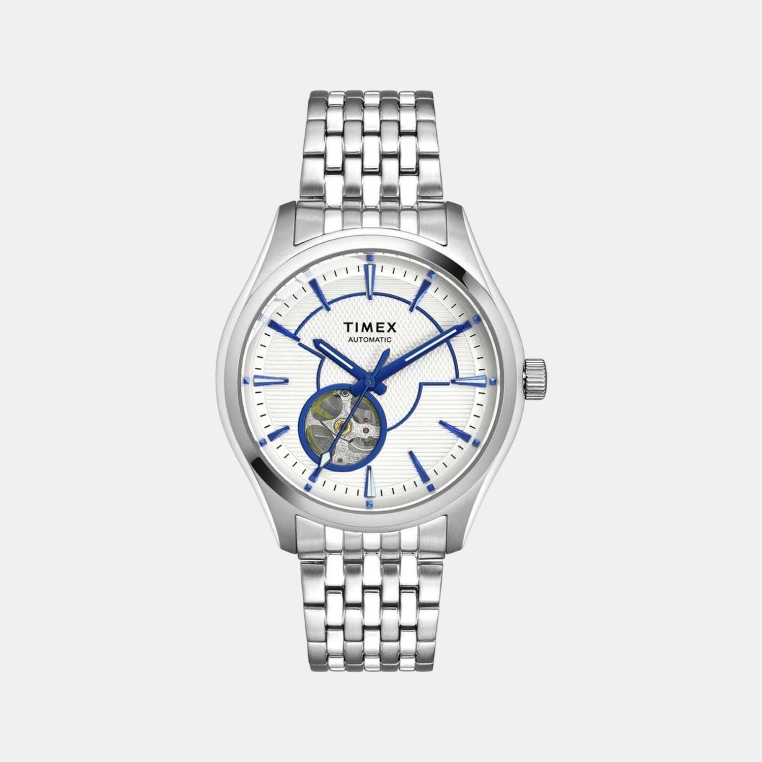 Timex E Class Men Quartz Silver Dial Analog Stainless Steel Watch ...