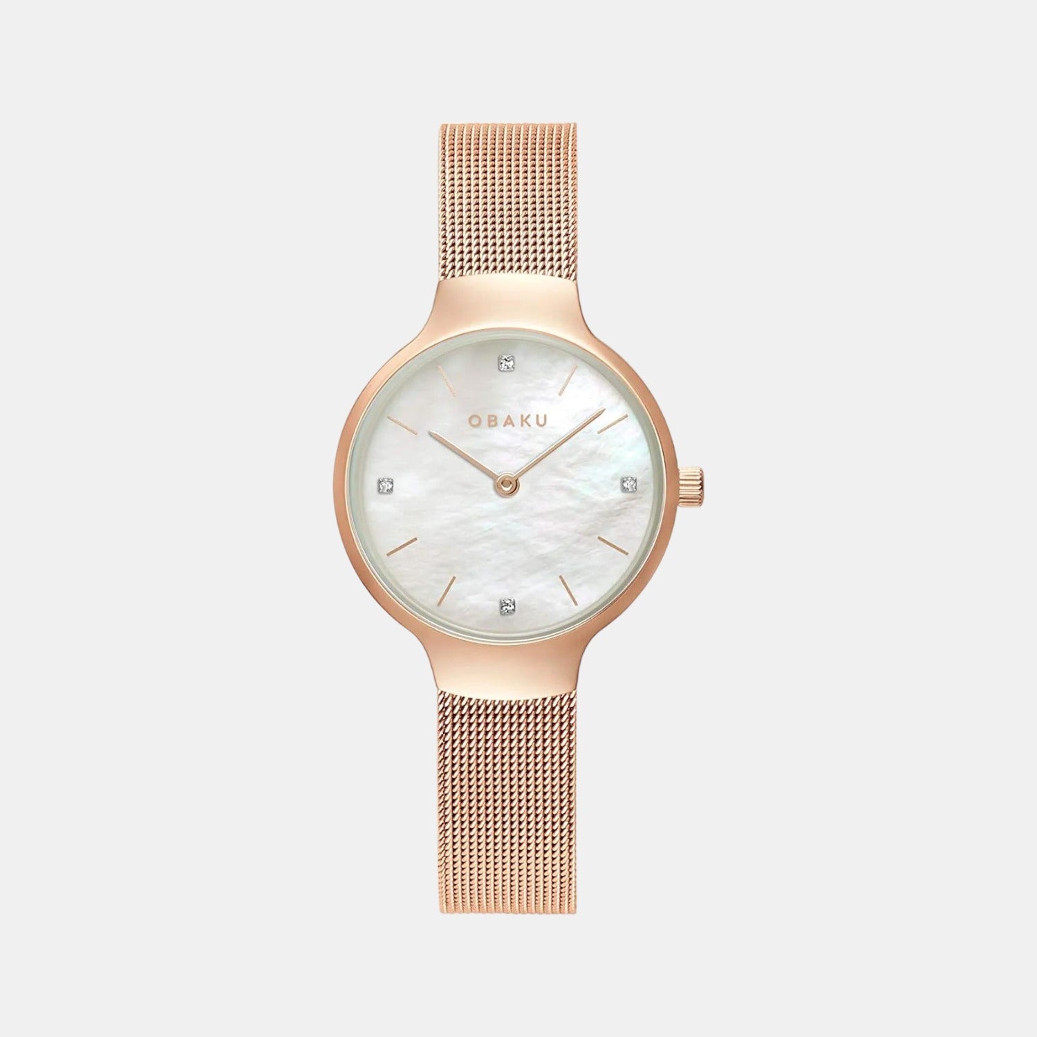 Obaku Vikke Women Quartz White Dial Analog Stainless Steel Watch ...